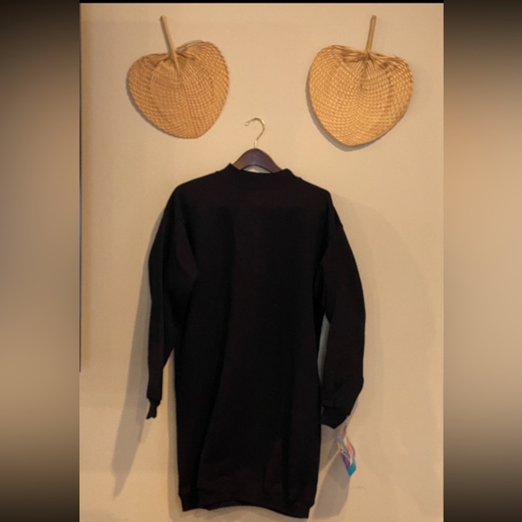 Dresses | Hanes Long Sweat Shirt Dress Large Black | Poshmark